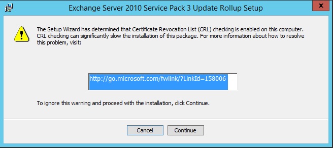 The Setup Wizard Has Determined That Certificate Revocation List Crl Checking Is Enabled